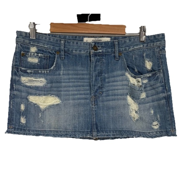 Abercrombie & Fitch | Skirts | Y2k Abercrombie Fitch Women Distressed ...